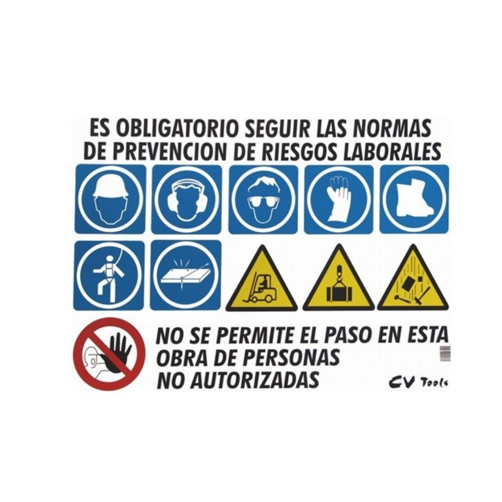 PANEL INFORMATIVO DE OBRAS 50X70 CM. “ES OBLIGATORIO SEGUIR TODAS LAS ...